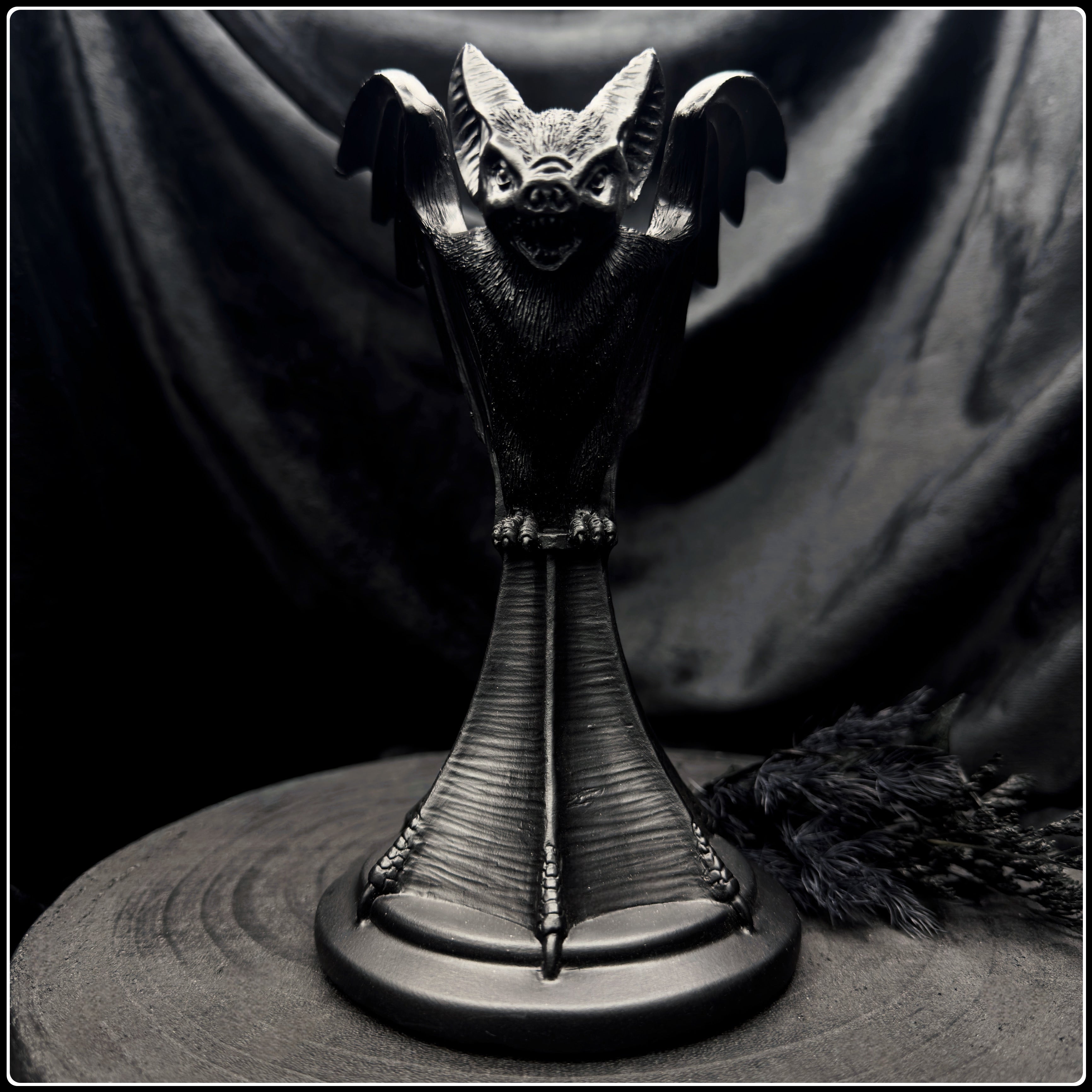 Gothic Black Bat Candle Holder – Into The Black