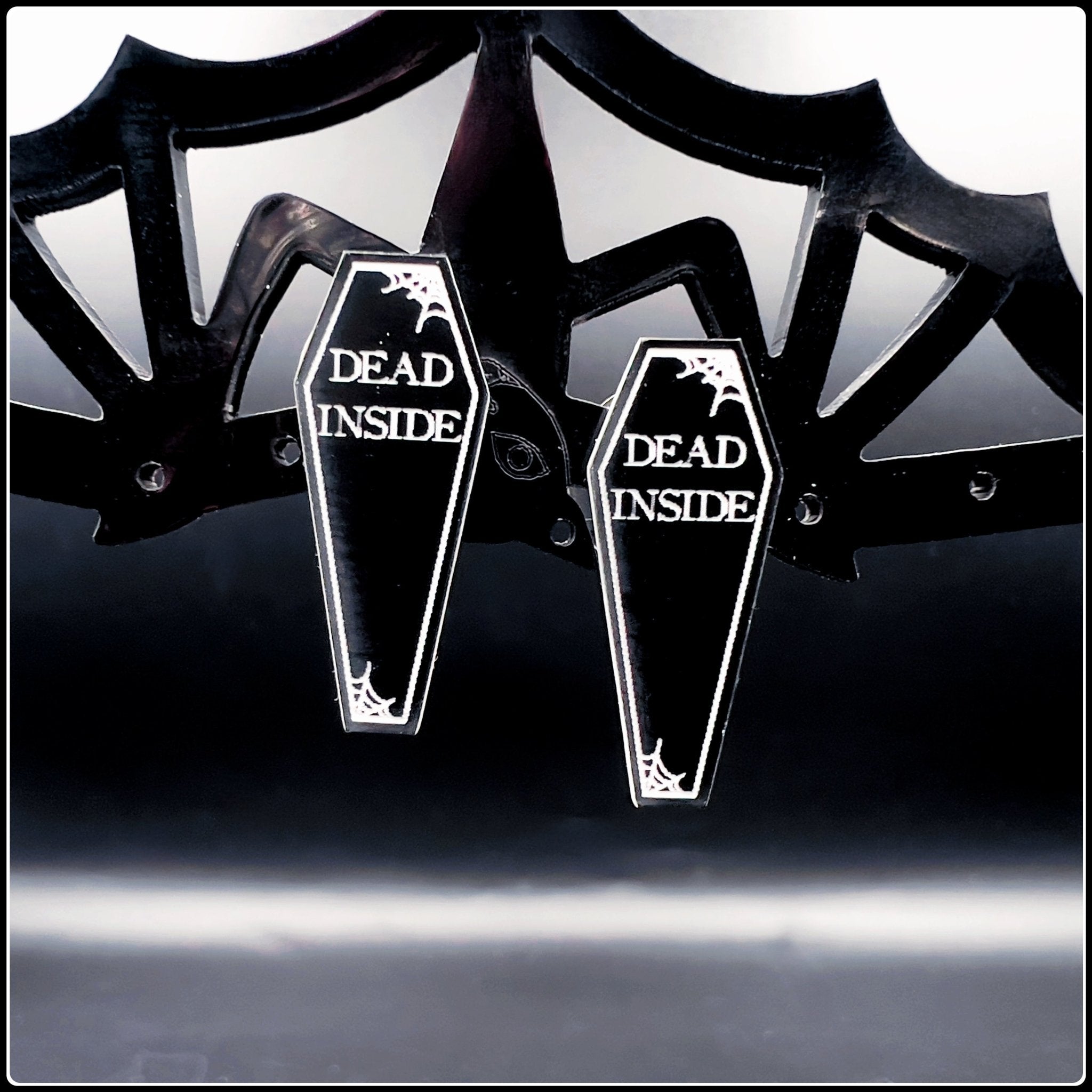 Dead Inside Earrings - Into The Black
